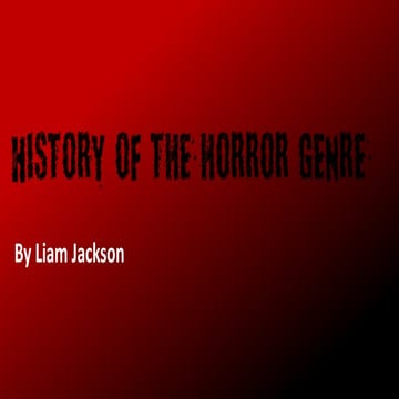 History of horror films | PPTX