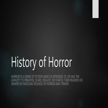 History of horror | PPTX