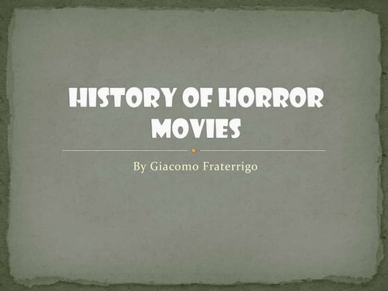 Horror movies | PPTX