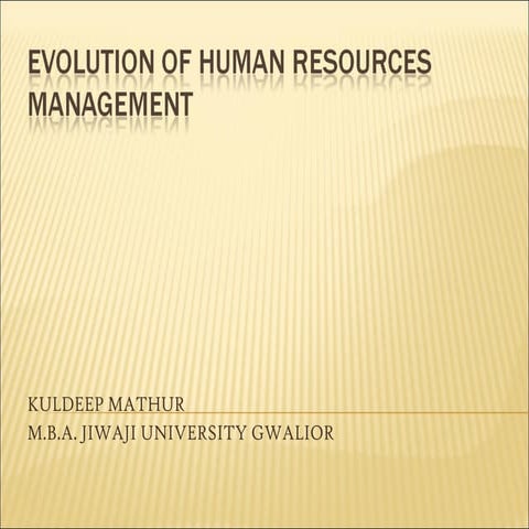 History of hrm | PPT