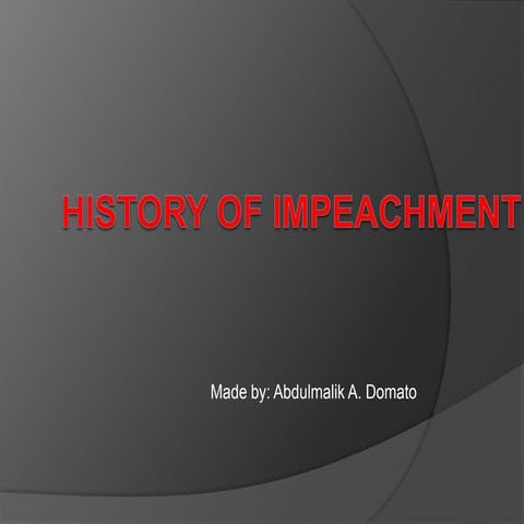 History of Impeachment | PPTX