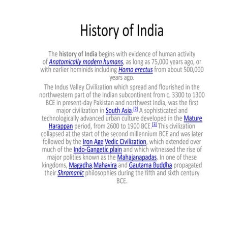 History of india | PPTX