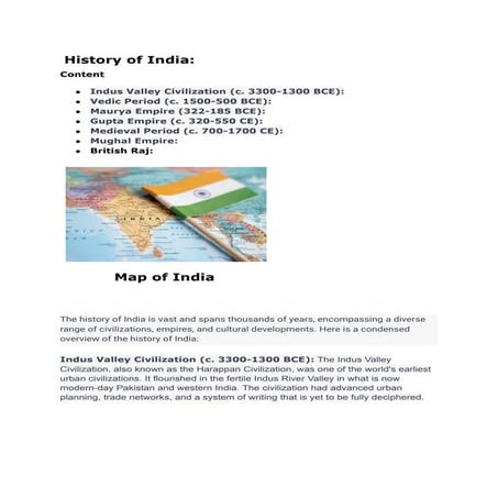 A Brief History of India, Indian History | PDF