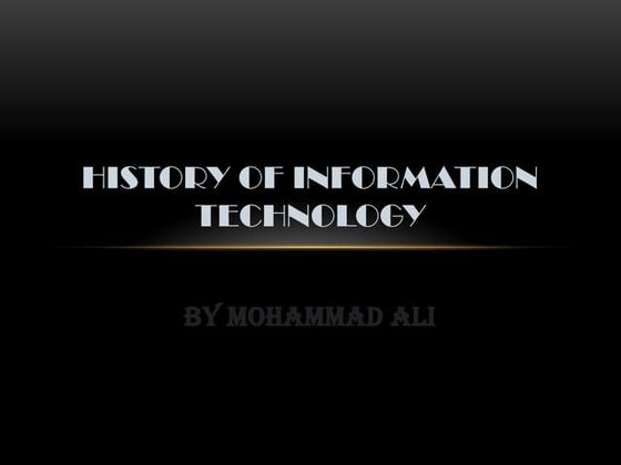 The evolution of management information system | PPTX