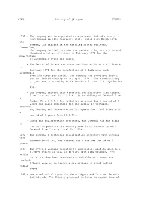 AN OVERVIEW ON THE MRF LIMITED | DOCX