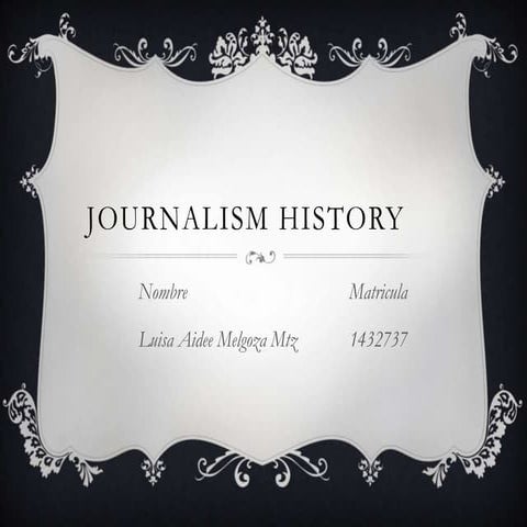 History of journalism | PPT