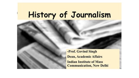 Historical growth of indian press | ODP