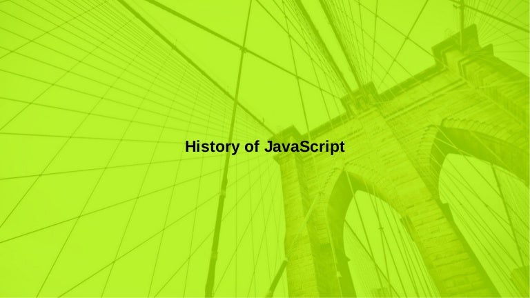 History Of Javascript