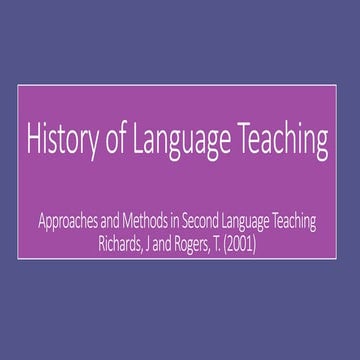 History of language teaching | PPTX