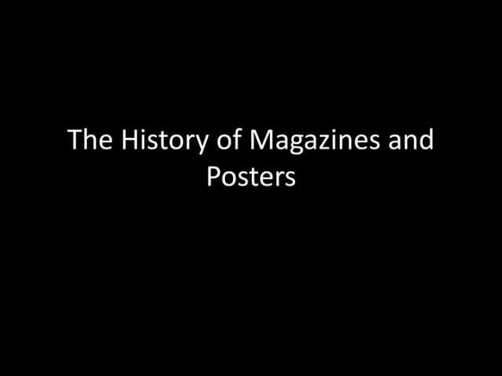 The History Of Magazines | PPTX