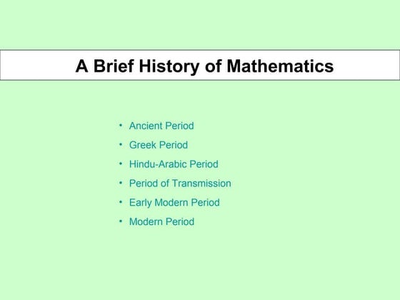 History of Maths | PPTX