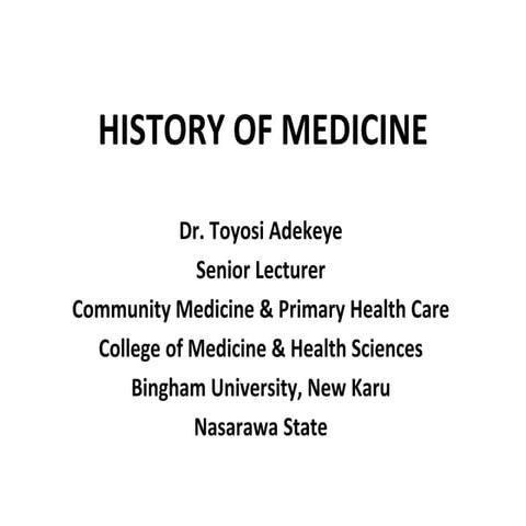 History of Medicine.pdf word document style | PDF