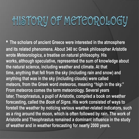History of meteorology | PPTX