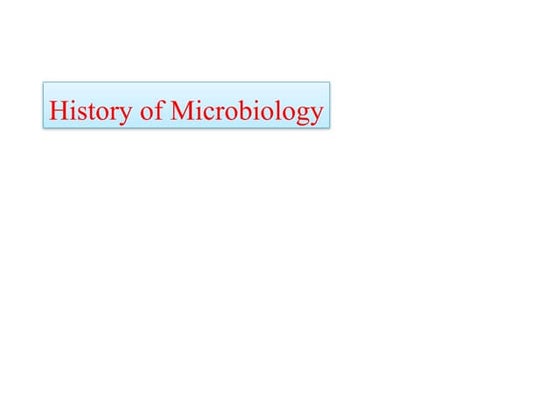 Introduction, history and scope of microbiology | PPTX | Biological Sciences | Science