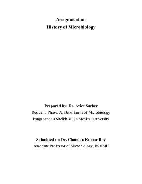 HISTORY & DEVELOPMENT OF MEDICAL MICROBIOLOGY | PPTX