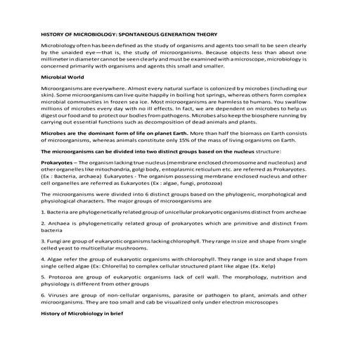 HISTORY OF MICROBIOLOGY | PDF