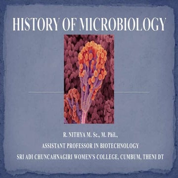Introduction, history and scope of microbiology | PPTX
