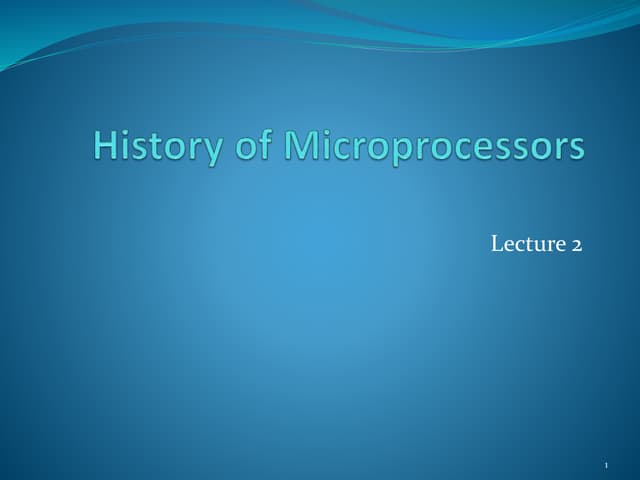 Evolution of Microprocessor | PPTX