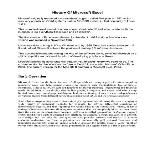 Microsoft Excel is a spreadsheet program used to store and retrieve .pdf