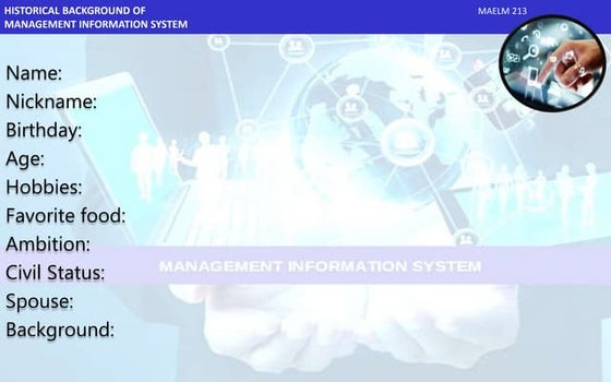 The evolution of management information system | PPTX