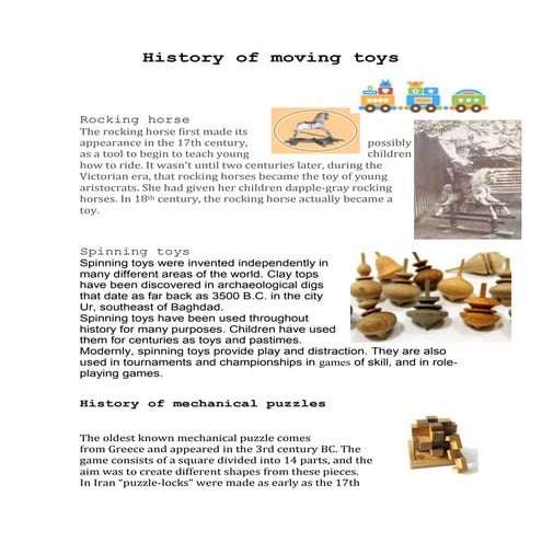 History of moving toys | DOCX