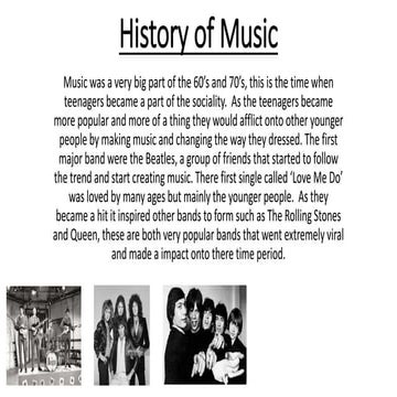 History of music | PPTX | Classic Rock | Rock Music