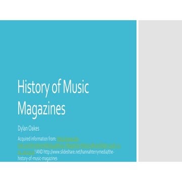History of the music press | PPT