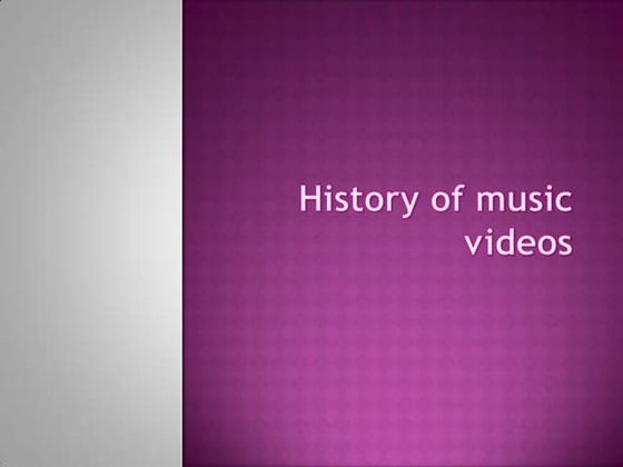 Music video mindmap | PPTX