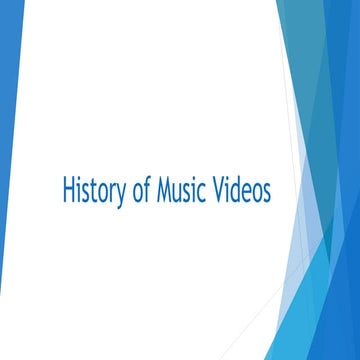 History of music video | PPTX