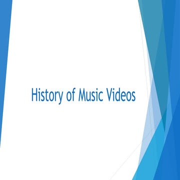 The history of music videos a level presentation | PPTX