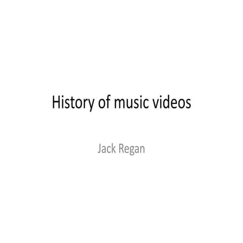 History of music videos | PPT