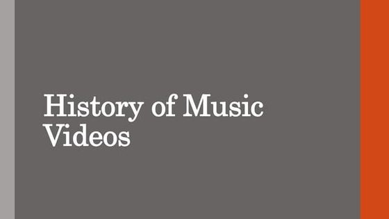 Music video history | PPT