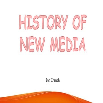 History of New Media (from Traditional to New) | PPTX