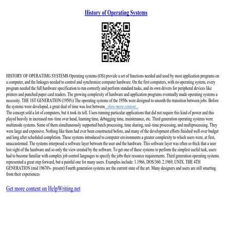 History Of Operating Systems | PPT