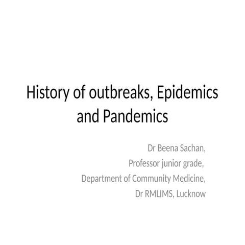History of outbreaks, Epidemics and Pandemics.pptx