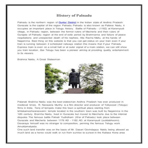 History of palnadu | DOCX