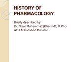 History of Pharmcology | PPT