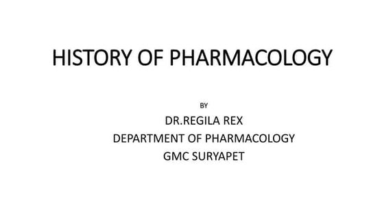 History of pharmacy original pharmacy orientation of pharmacy | PPT
