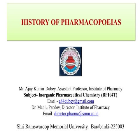 Introduction to pharmacy | PPTX