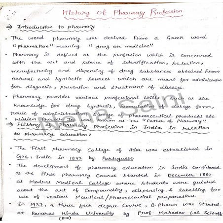 History of Pharmacy Profession.pdf (Diploma 1st Year) | PDF