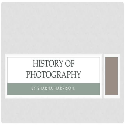 History of photography | PPT
