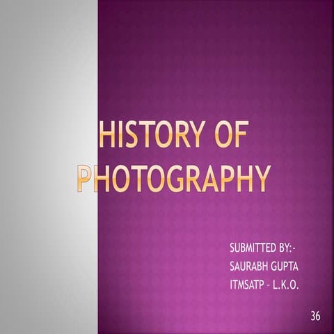 History of photography | PPTX