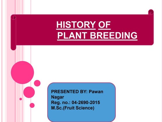 Plant Breeding Methods | PPTX