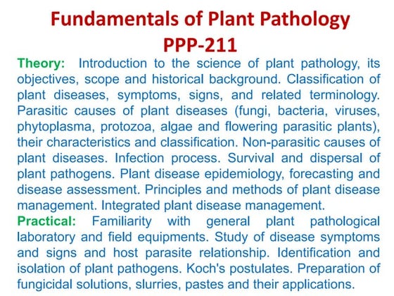 Introduction importance scope and objectives of plant pathology | PPT