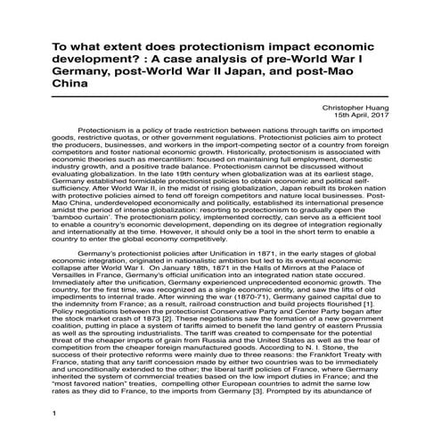 History of Protectionism | PDF