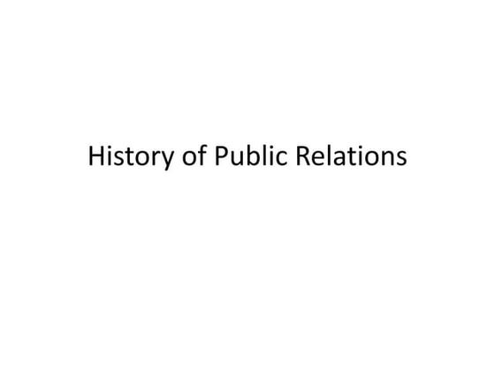 History of PR | PDF
