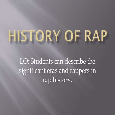 History of Rap | PPTX