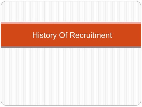 Human Resources - Recruitment Process | PPTX