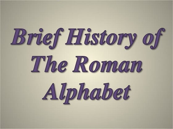 Origins of Alphabets | PPT
