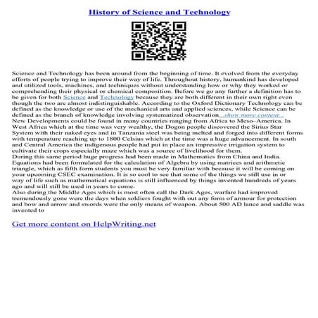 History Of Science And Technology | PDF | Science